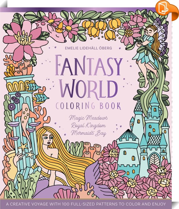 Fantasy World Coloring Book MAGIC MEADOWS - ROYAL KINGDOM - MERMAIDS ...